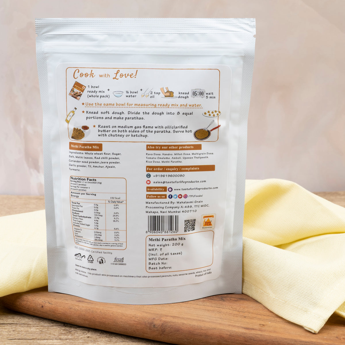 Buy Methi Paratha Mix Combo Pack -Taste for Life– Taste for Life Products